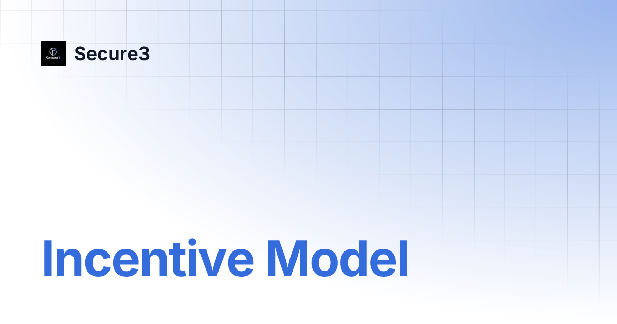 Incentive Model | Secure3